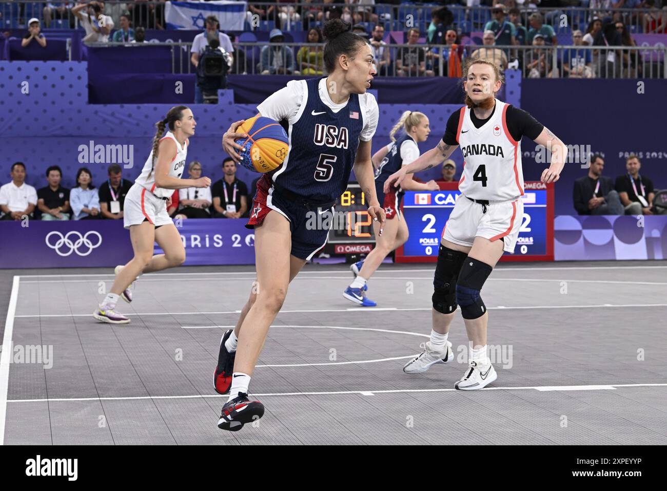 Dearica Hamby (USA), 3x3 Basketball, Women's Bronze Medal Game between ...