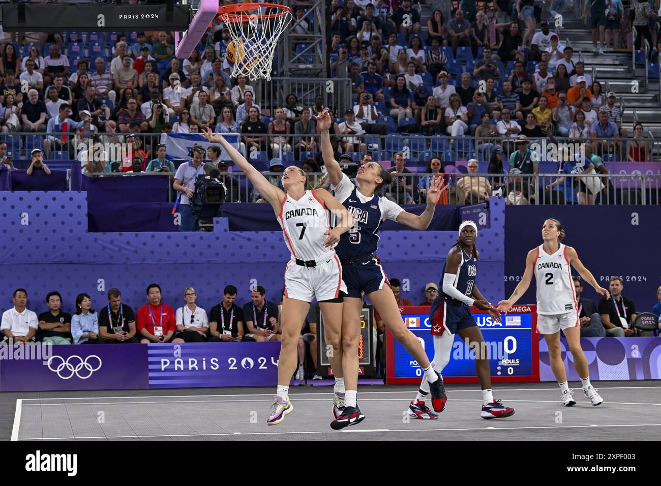 Paige Crozon (CAN) vs Dearica Hamby (USA), 3x3 Basketball, Women's ...