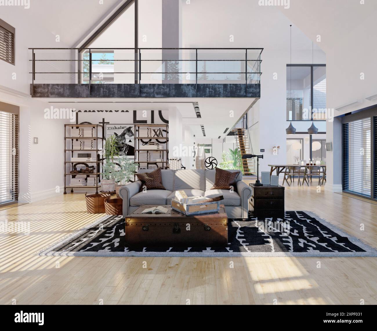 Modern living room interior design new home architecture hi-res stock ...