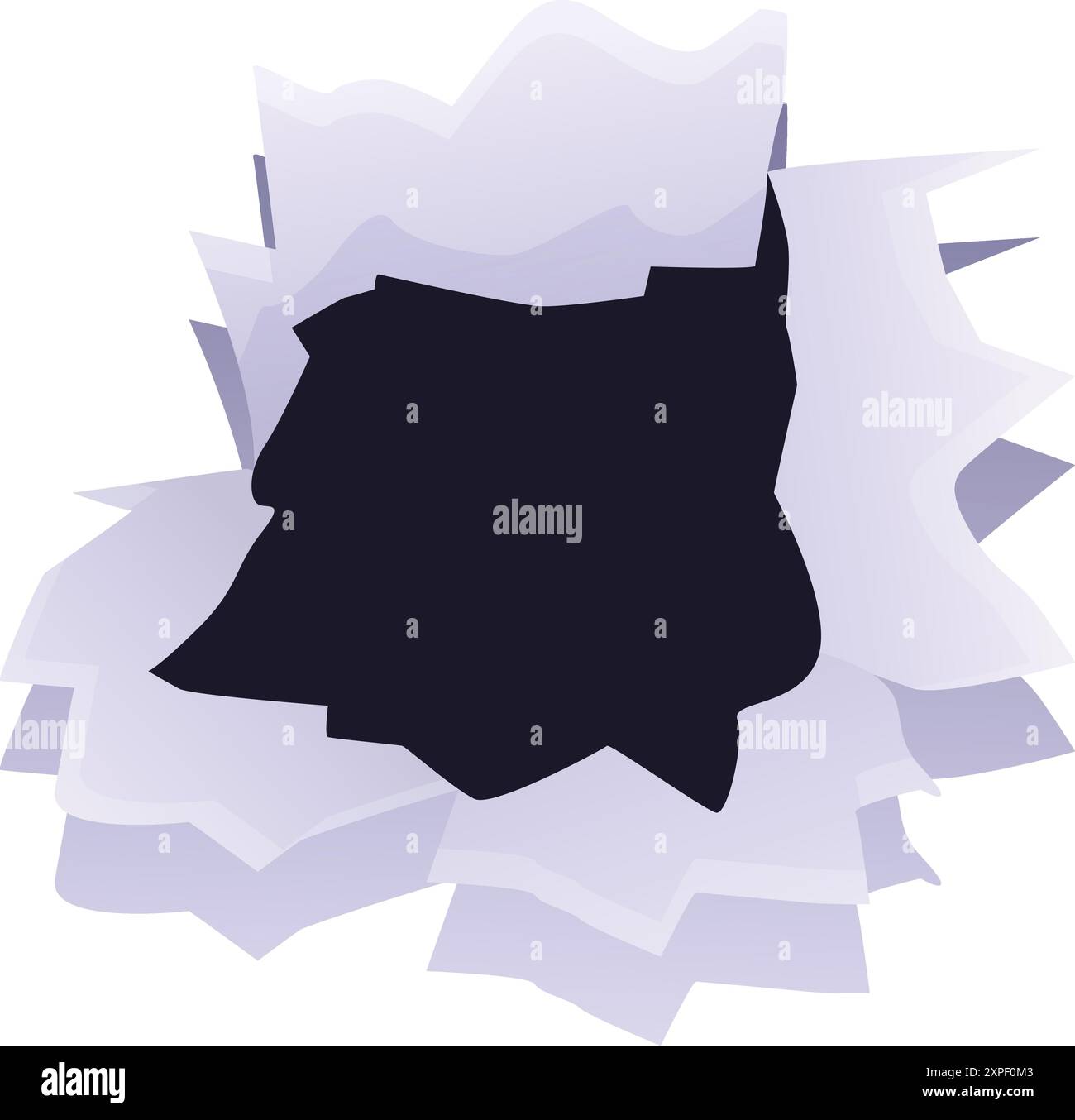 Bullet hole tearing through a piece of paper hi-res stock photography ...