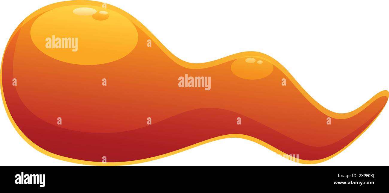 Viscous liquid forming an orange slime drip orange hi-res stock ...