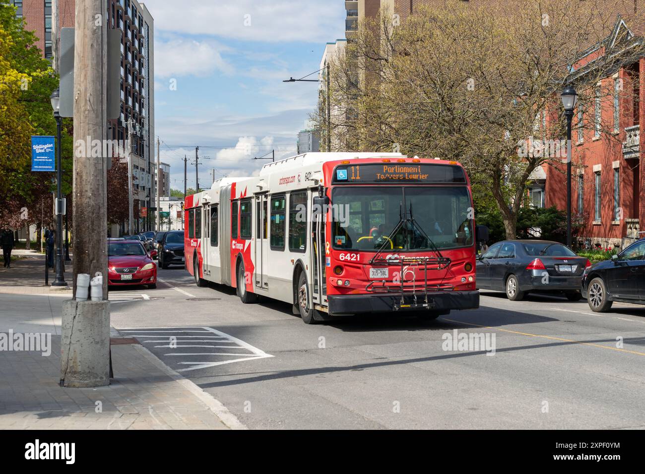 Ottawa, Canada - May 11, 2024: Public bus on the road, OC Transpo Stock ...