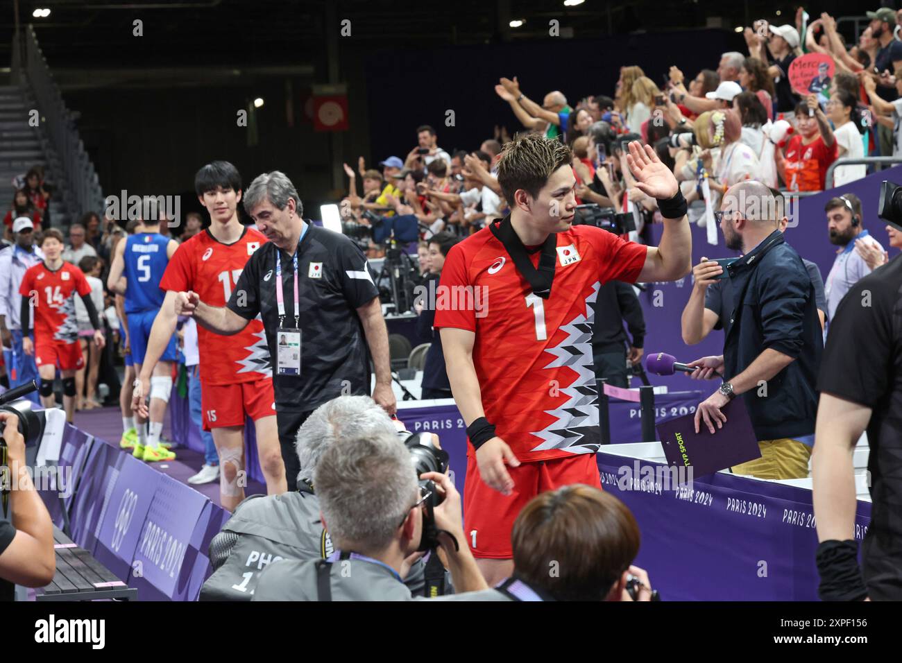 Paris, France. 5th Aug, 2024. Yuji Nishida (JPN) Volleyball : Men's Quarter-Final match between ...