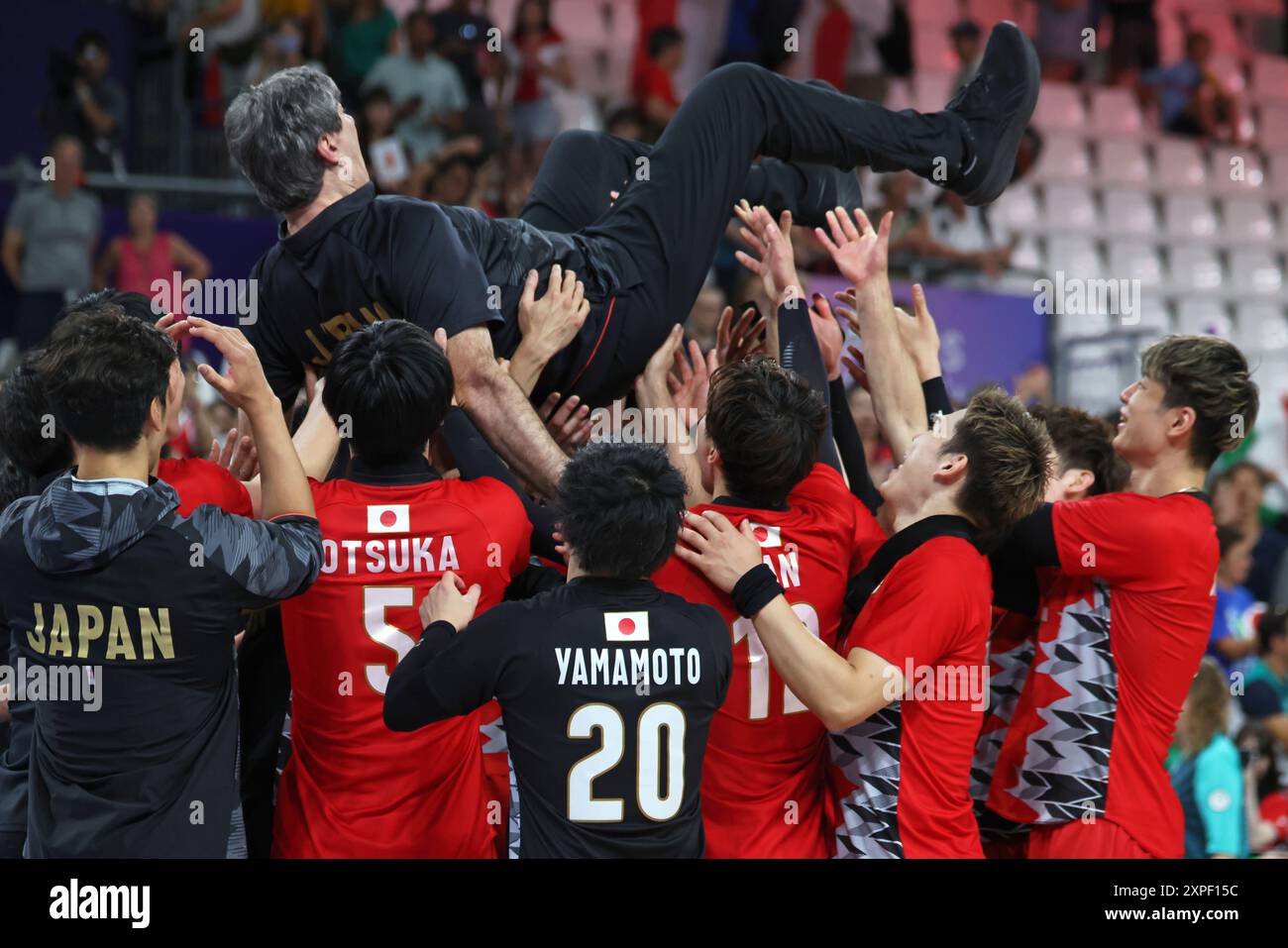 Paris, France. 5th Aug, 2024. Japan team group (JPN) Volleyball : Men's ...