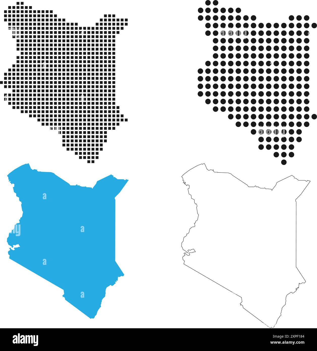 Kenya map Cut Out Stock Images & Pictures - Alamy