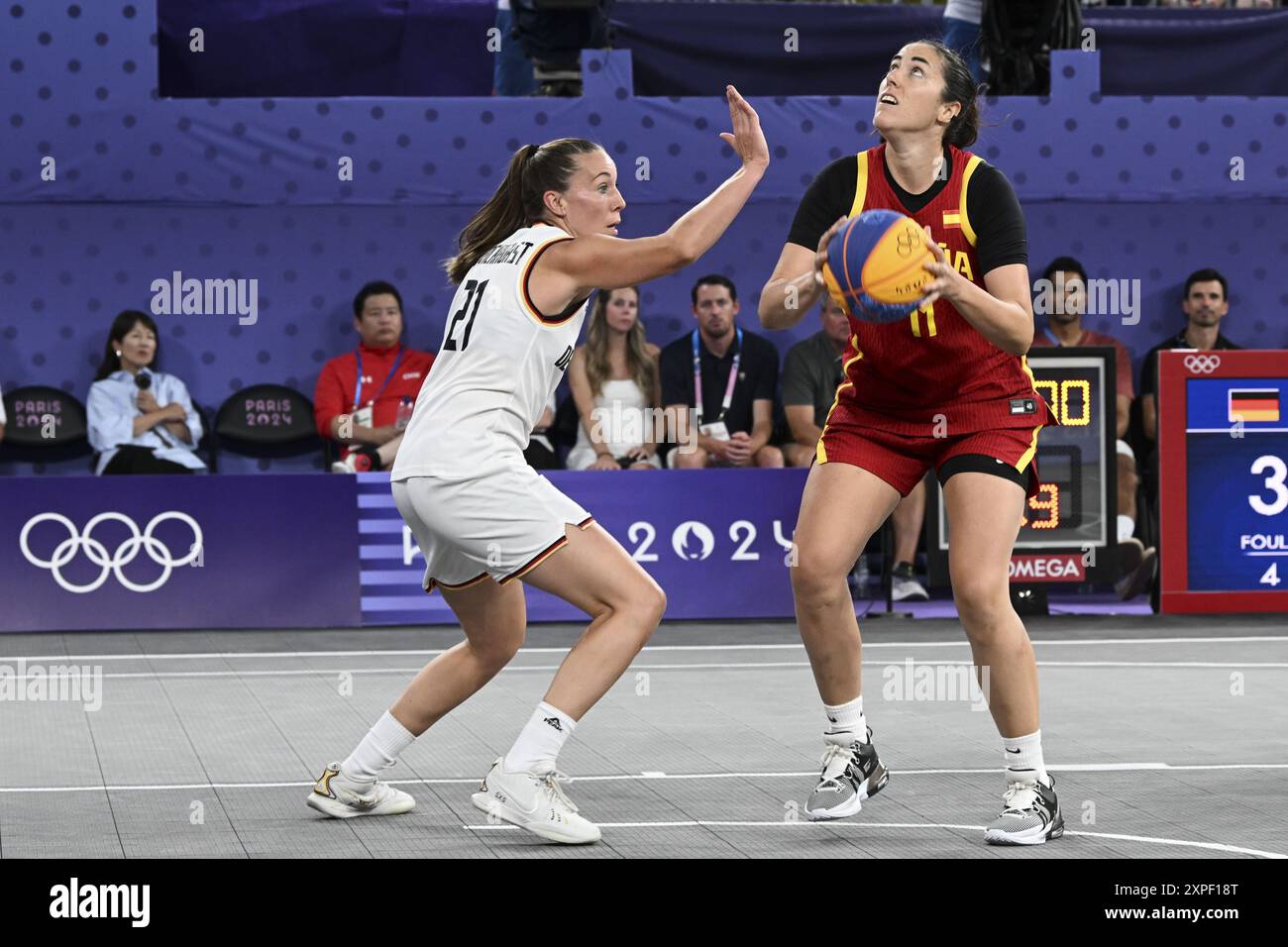 Svenja Brunckhorst (GER) vs Vega Gimeno (SPA), 3x3 Basketball, Women's ...
