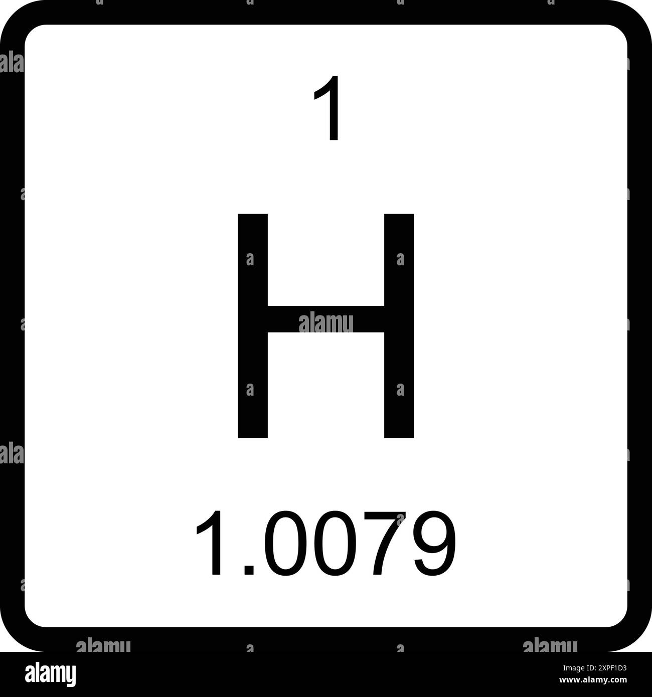 hydrogen symbol chemical periodic table illustration design Stock ...
