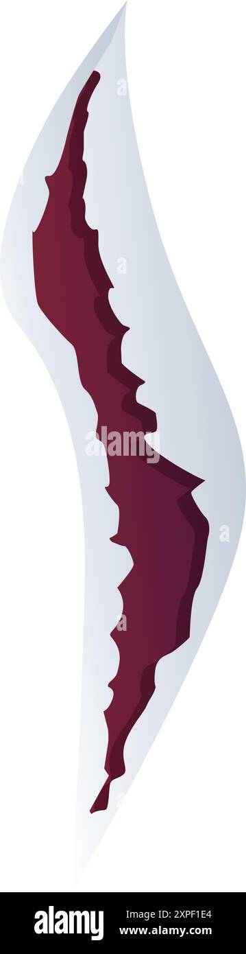 Sharp cut wound with blood splashing out, illustrating a skin injury ...