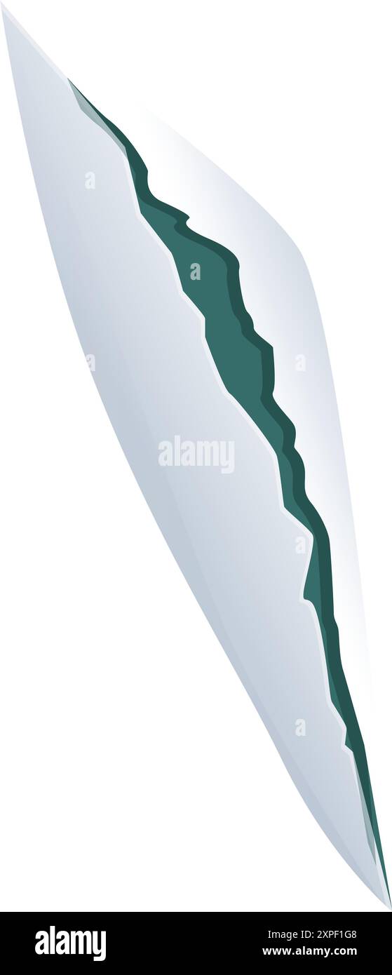 Sharp ice spike is forming on a frozen surface Stock Vector Image & Art ...