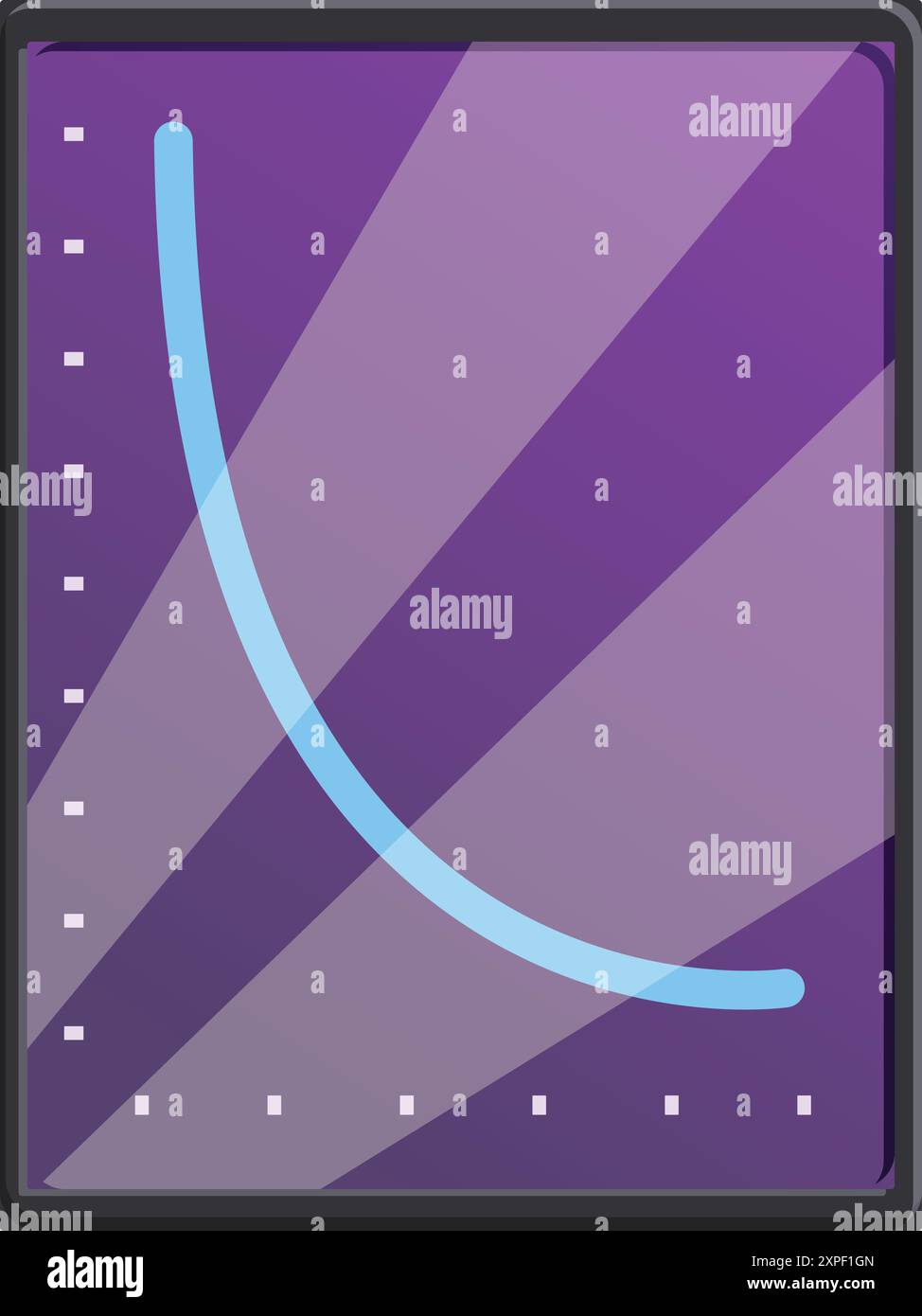 Interactive touchscreen is showing a graph declining hi-res stock ...