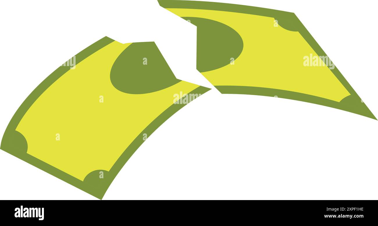 Torn banknote Stock Vector Images - Alamy