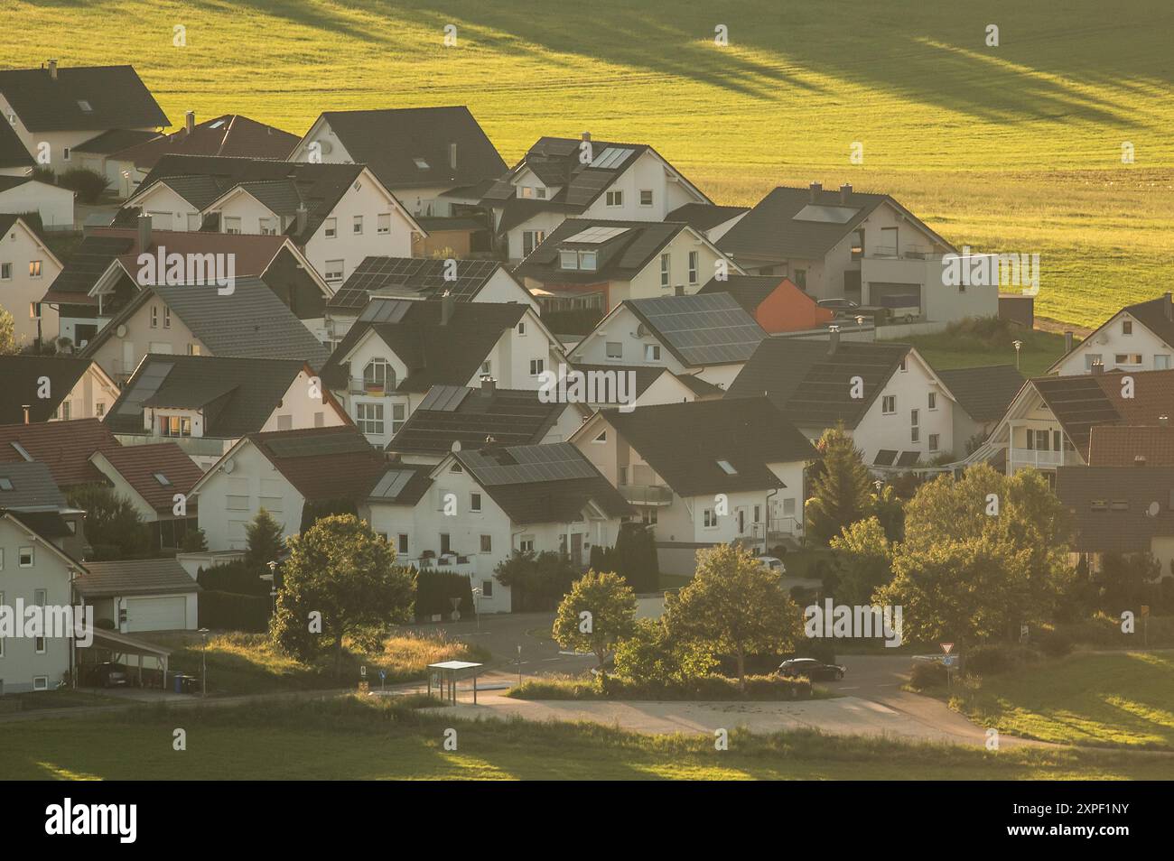 Gosheim, Germany. 05th Aug, 2024. Residential buildings can be seen in ...