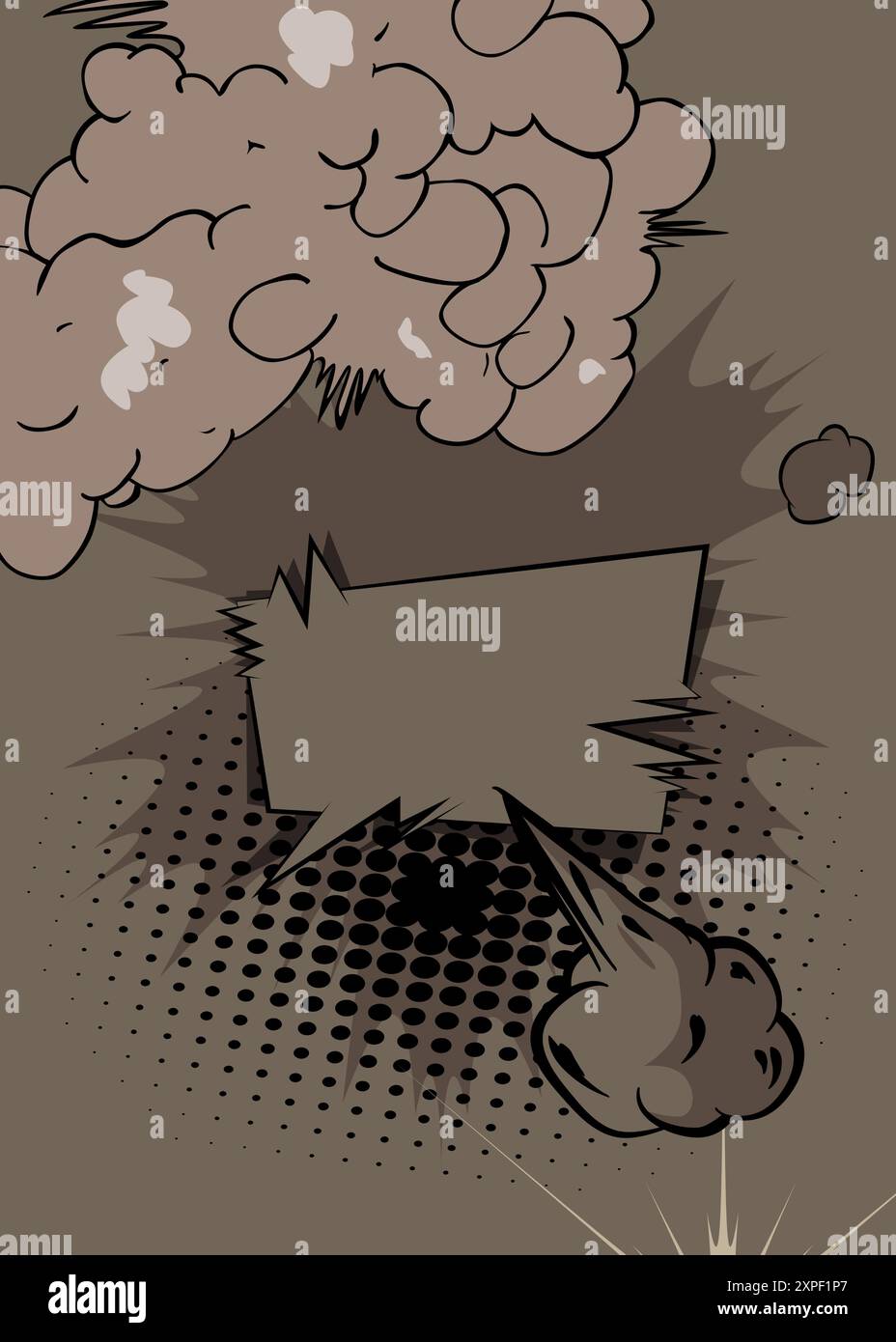 Cartoon background, comic book gray retro vector comics pop art design ...