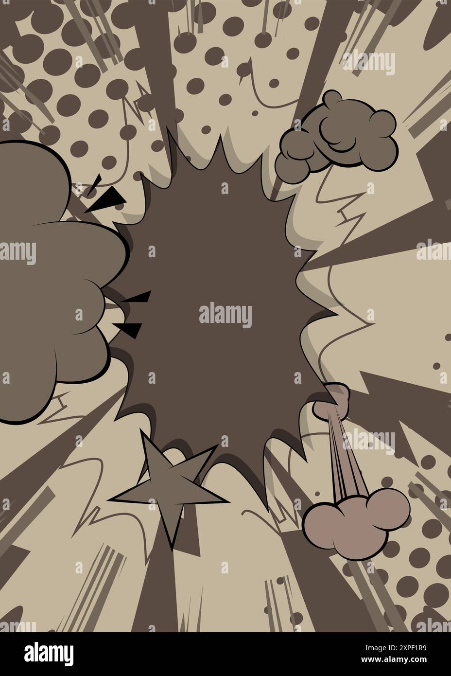 Cartoon background, comic book gray retro vector comics pop art design ...