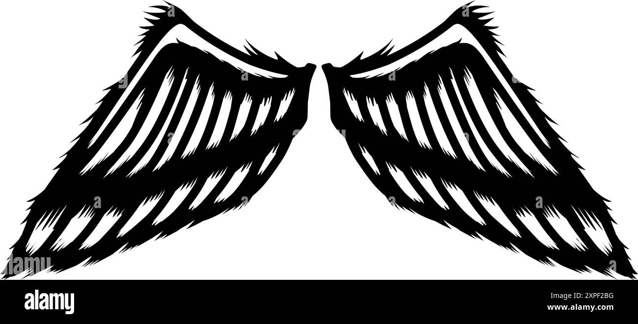 Sticker eagle wings logo Black and White Stock Photos & Images - Alamy