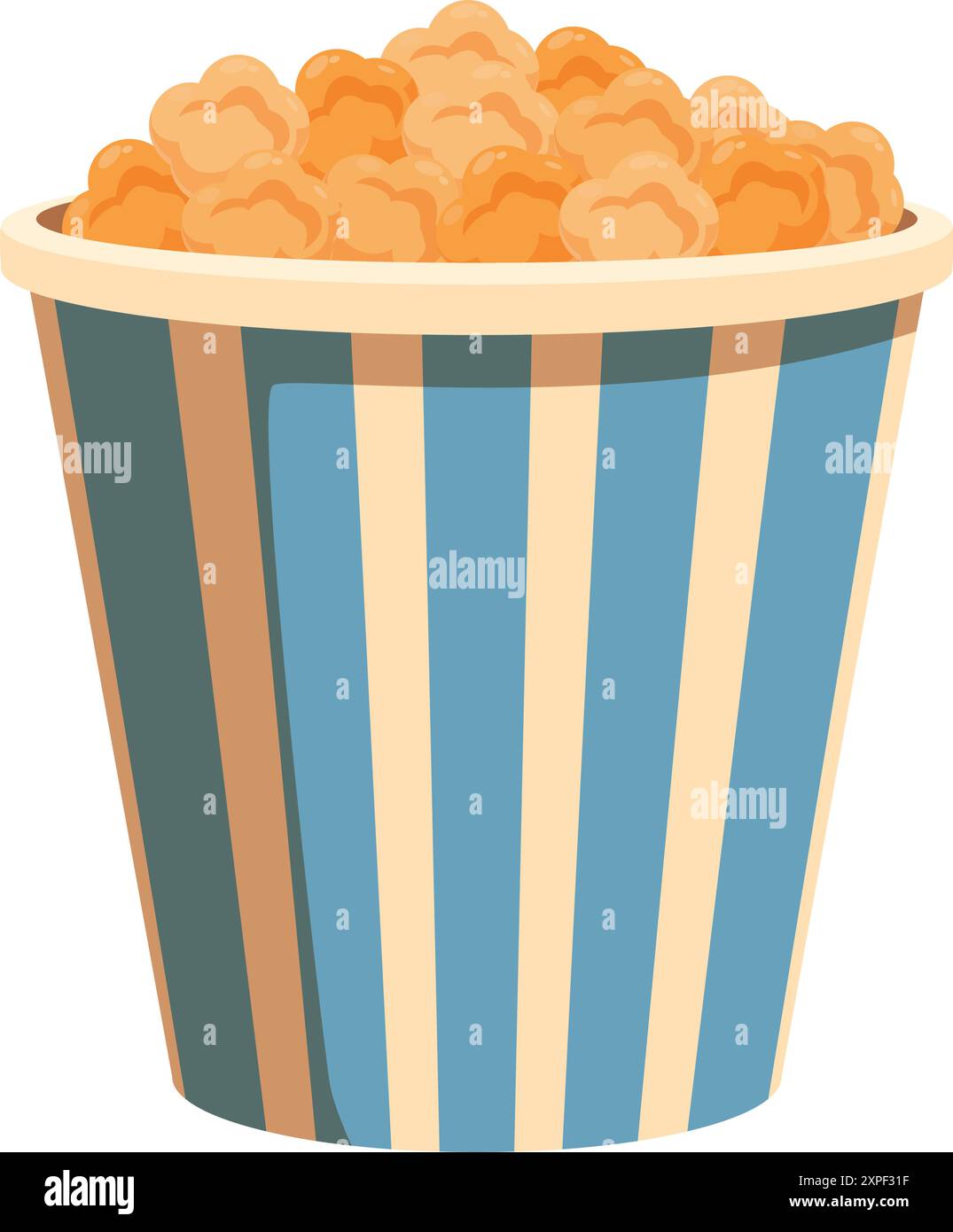 Classic striped bucket is overflowing with delicious and buttery ...