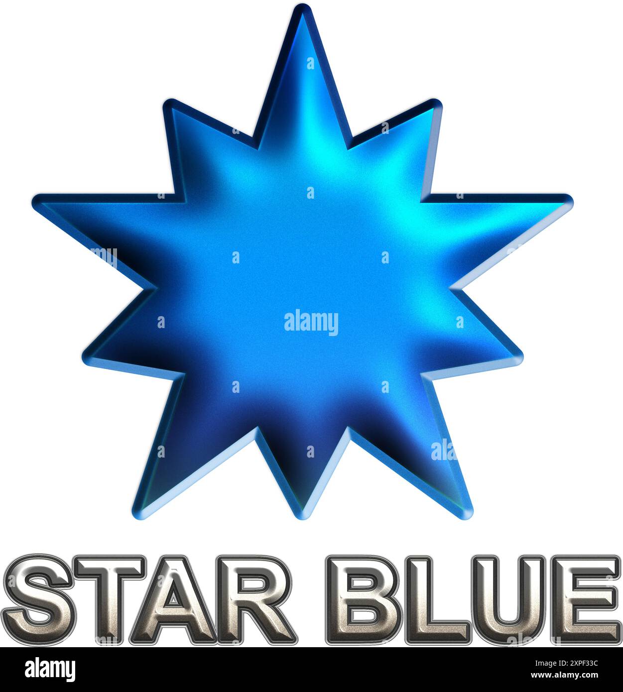 Illustration design star logo graphic in 3D blue color. Perfect for ...