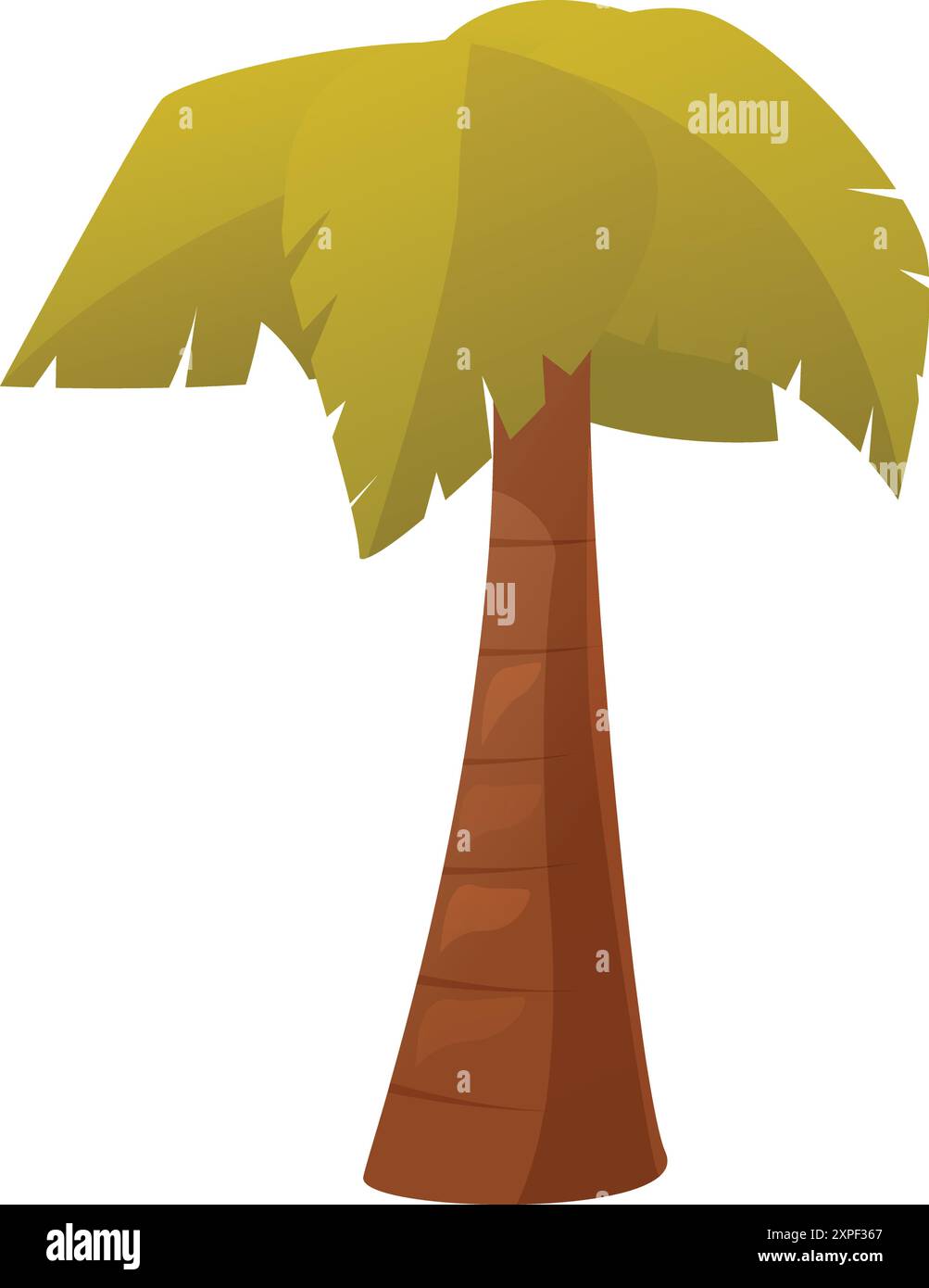 Cartoon palm tree growing under a tropical sun Stock Vector Image & Art ...