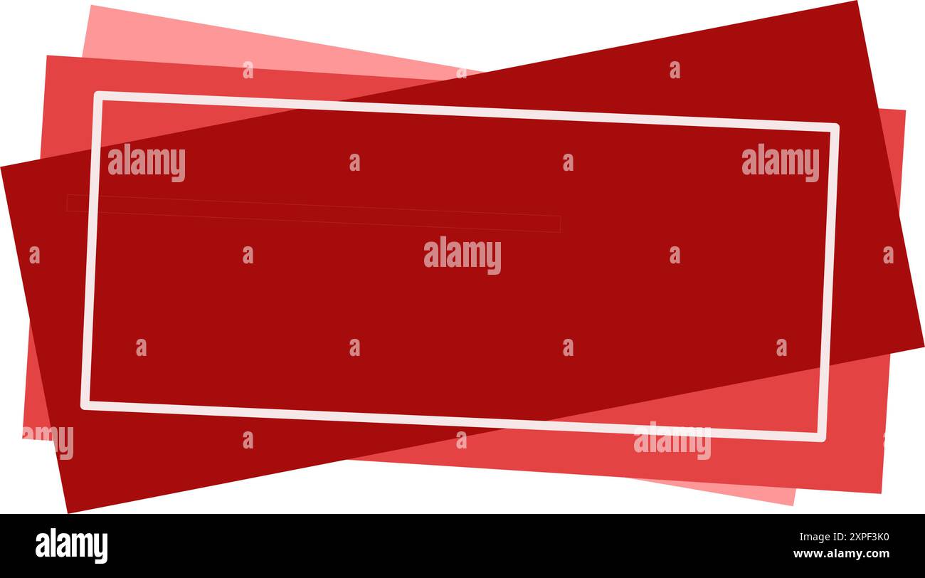 Abstract technology background with overlapping red layers geometric ...