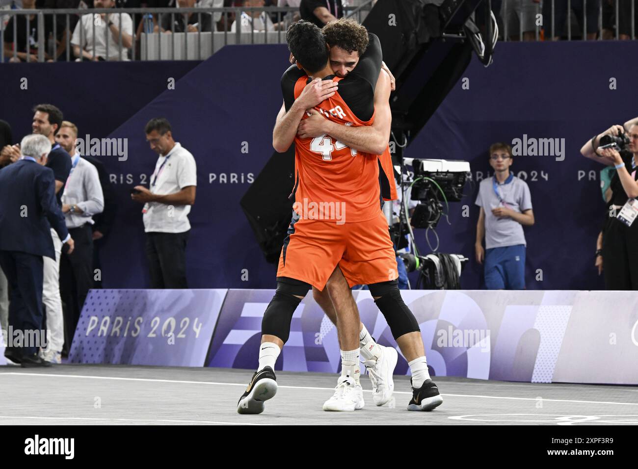 Arvin Slagter and Jan Driessen of Netherlands celebrate, 3x3 Basketball ...