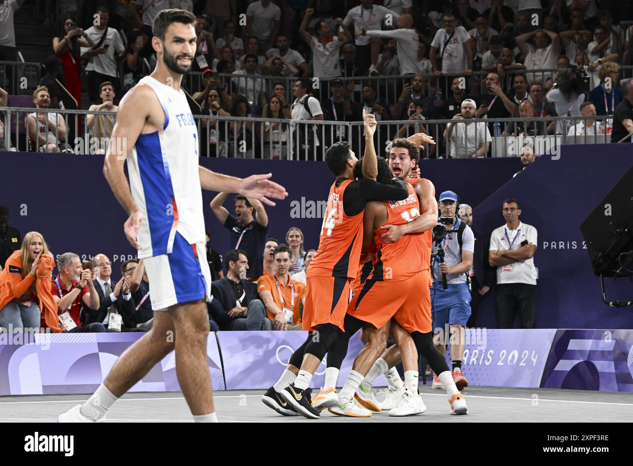 Netherlands players celebrate, 3x3 Basketball, Men's Bronze Medal Game ...