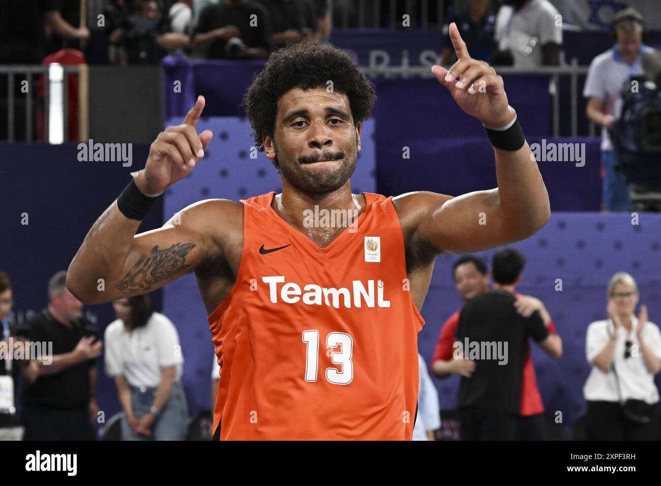 Dimeo Van der Horst of Netherlands celebrates, 3x3 Basketball, Men's ...
