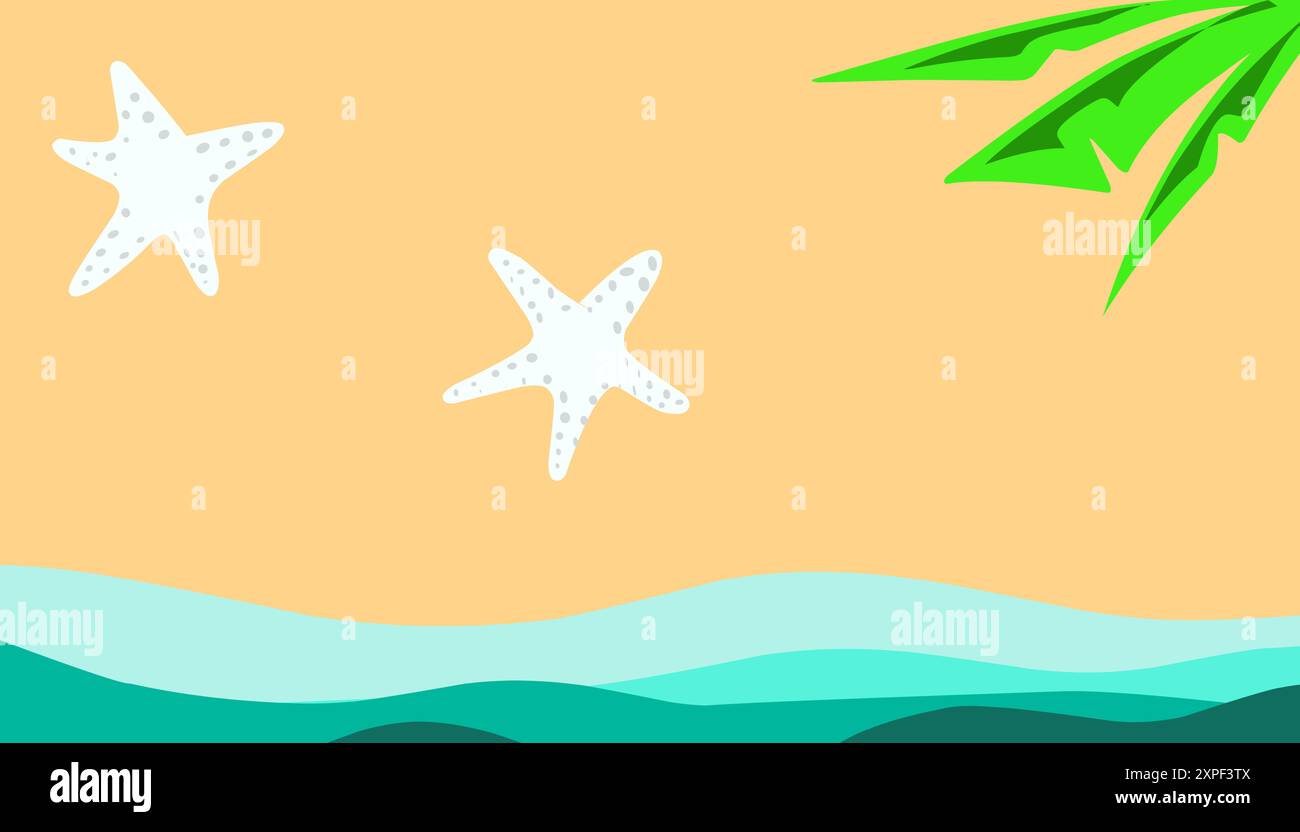 Background illustration of beach sand and sea water. Perfect for ...