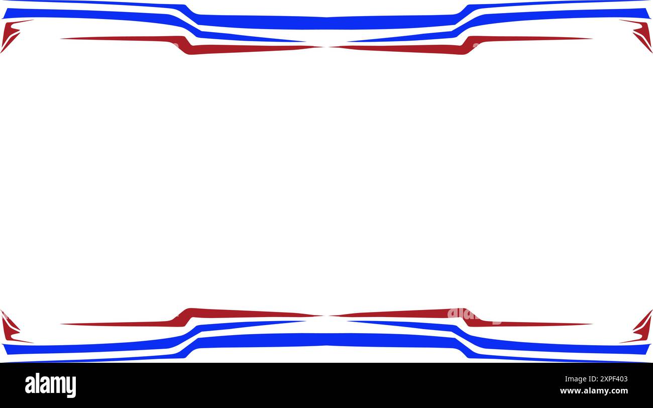 Abstract illustration background with red blue modern border. Perfect ...