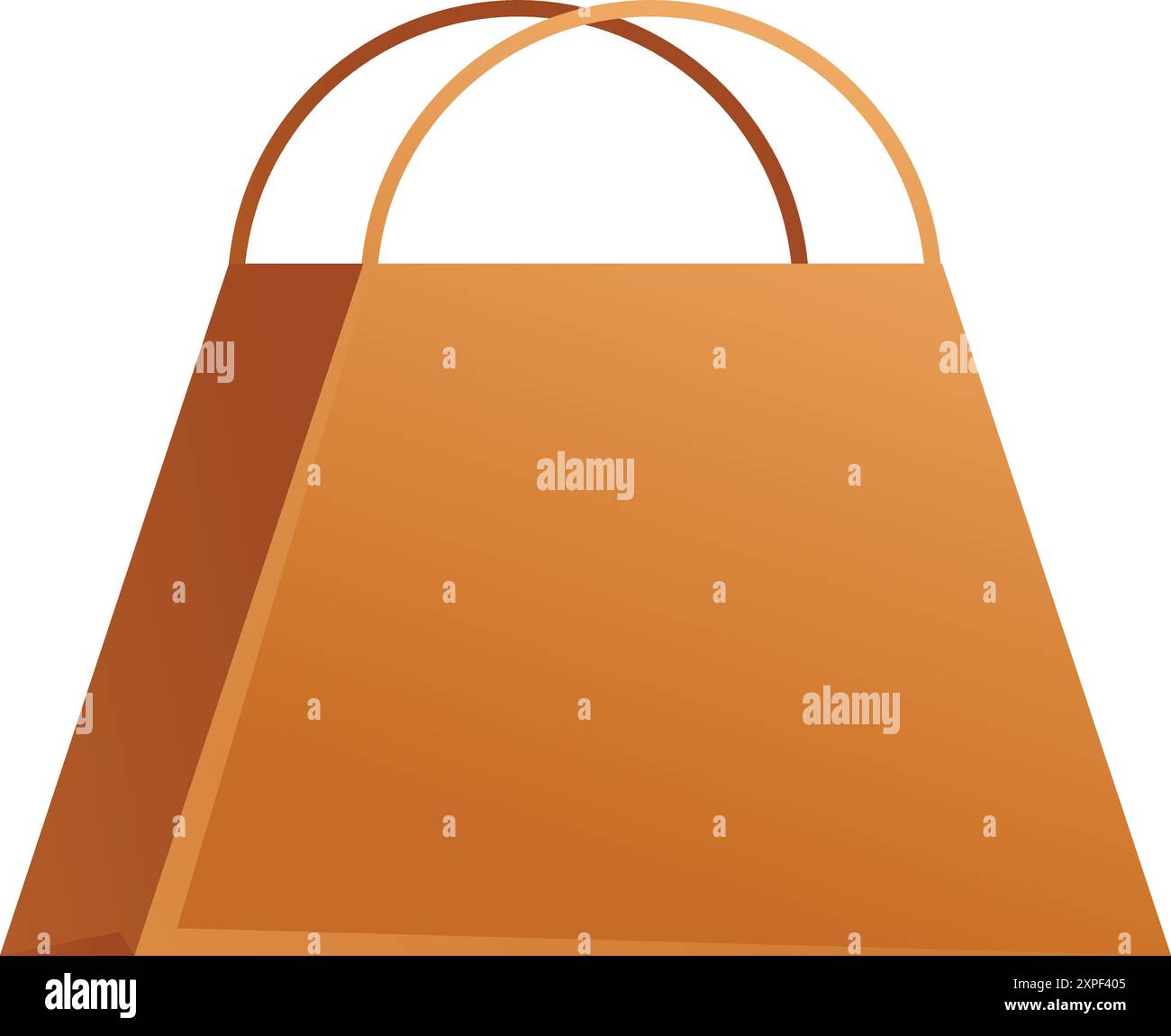 Simple brown paper bag standing up with handles hi-res stock ...