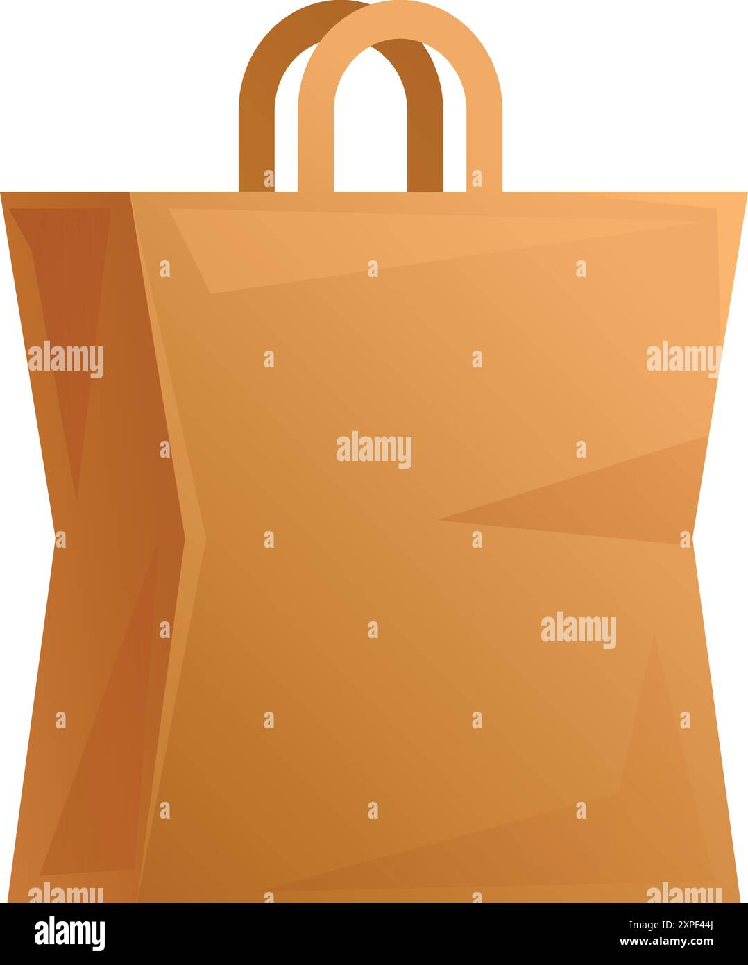 Simple brown paper bag is standing upright hi-res stock photography and ...