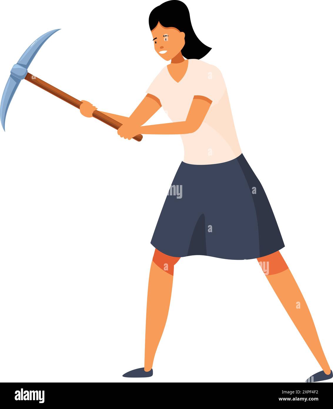 Young confident woman working in Stock Vector Images - Alamy