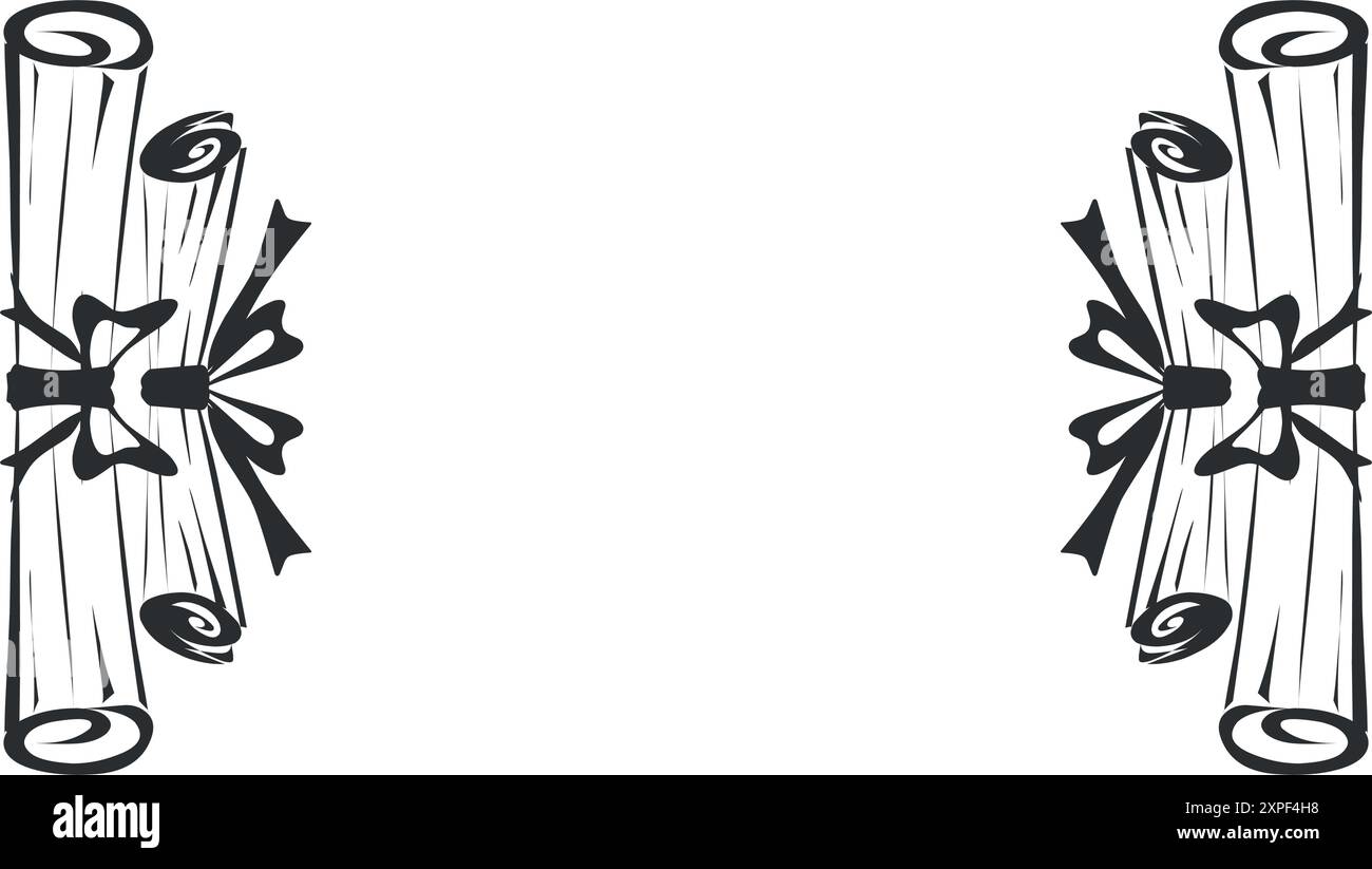 Illustration background with tied paper rolls. Perfect for website ...