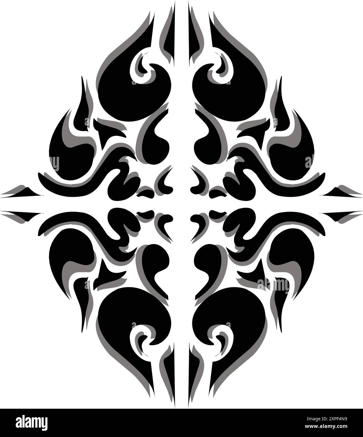 Black tribal image illustration. Perfect for logos, stickers, t-shirt ...