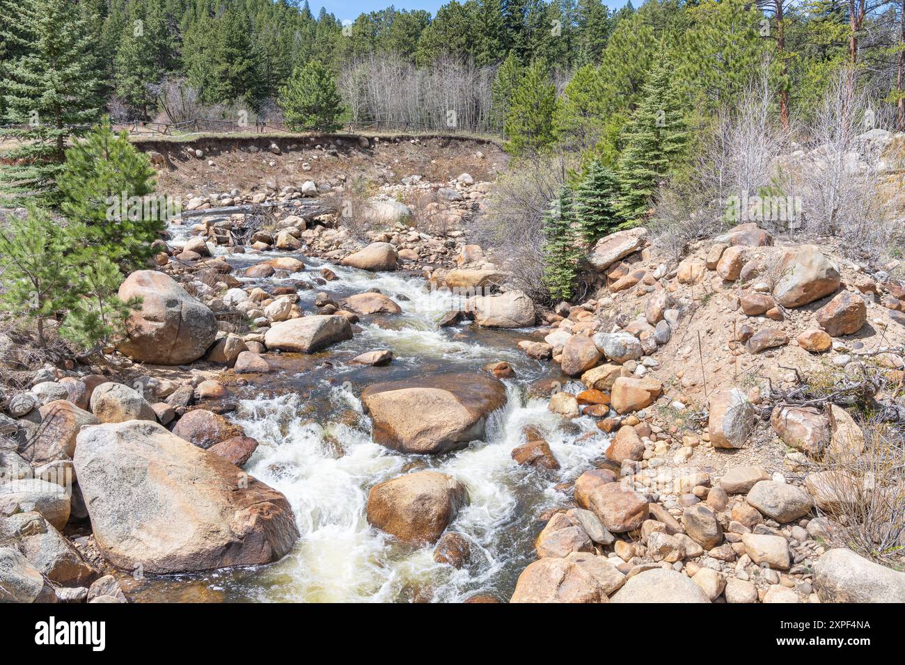 Fall River in Rocky Mountain National Park, Colorado, USA Stock Photo ...