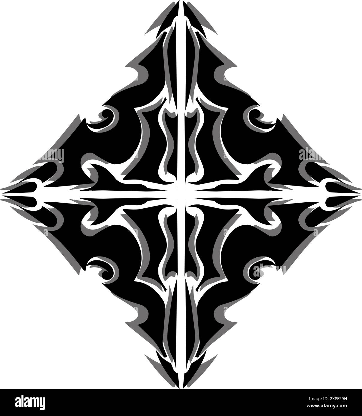 Black tribal image illustration. Perfect for logos, stickers, t-shirt ...