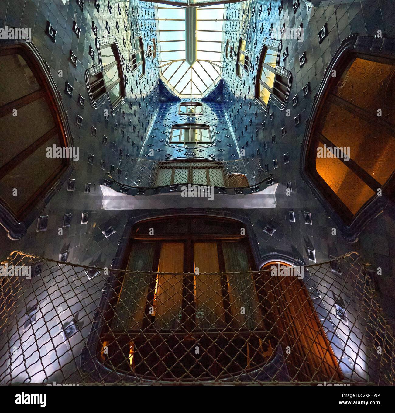 Courtyard of Casa Batllo, Barcelona Stock Photo - Alamy