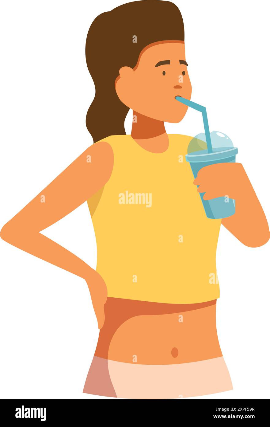 Sipping on straw Cut Out Stock Images & Pictures - Alamy