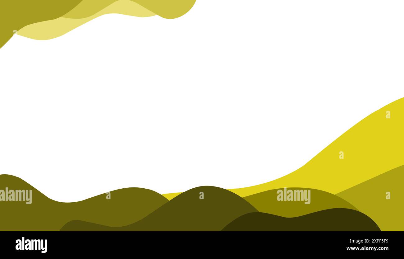 Illustration of a yellow abstract background with waves layer pattern ...