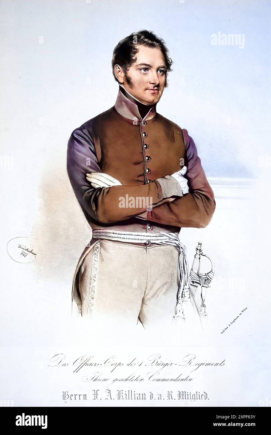 Franz Anton Kilian, 1799 - 1876, Kommandant des 1. Bürgerregiments in Wien, Historisch, digital ...