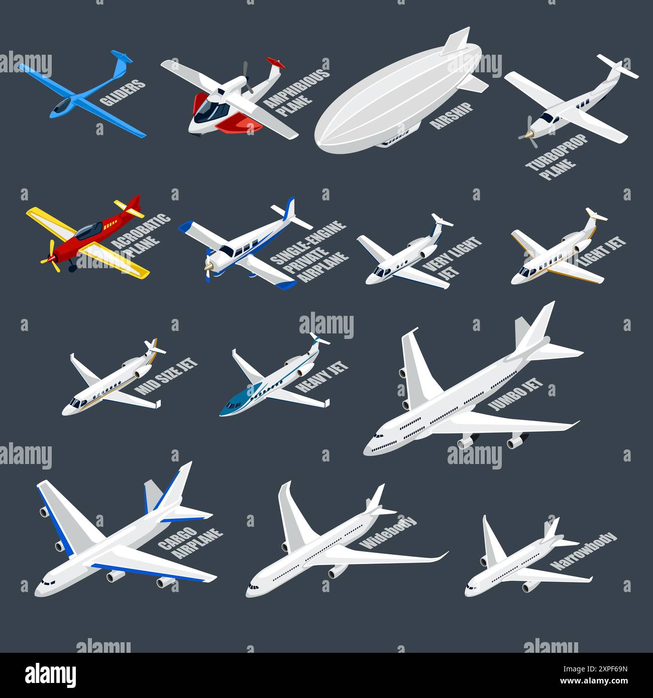 Single engine airplanes Stock Vector Images - Alamy