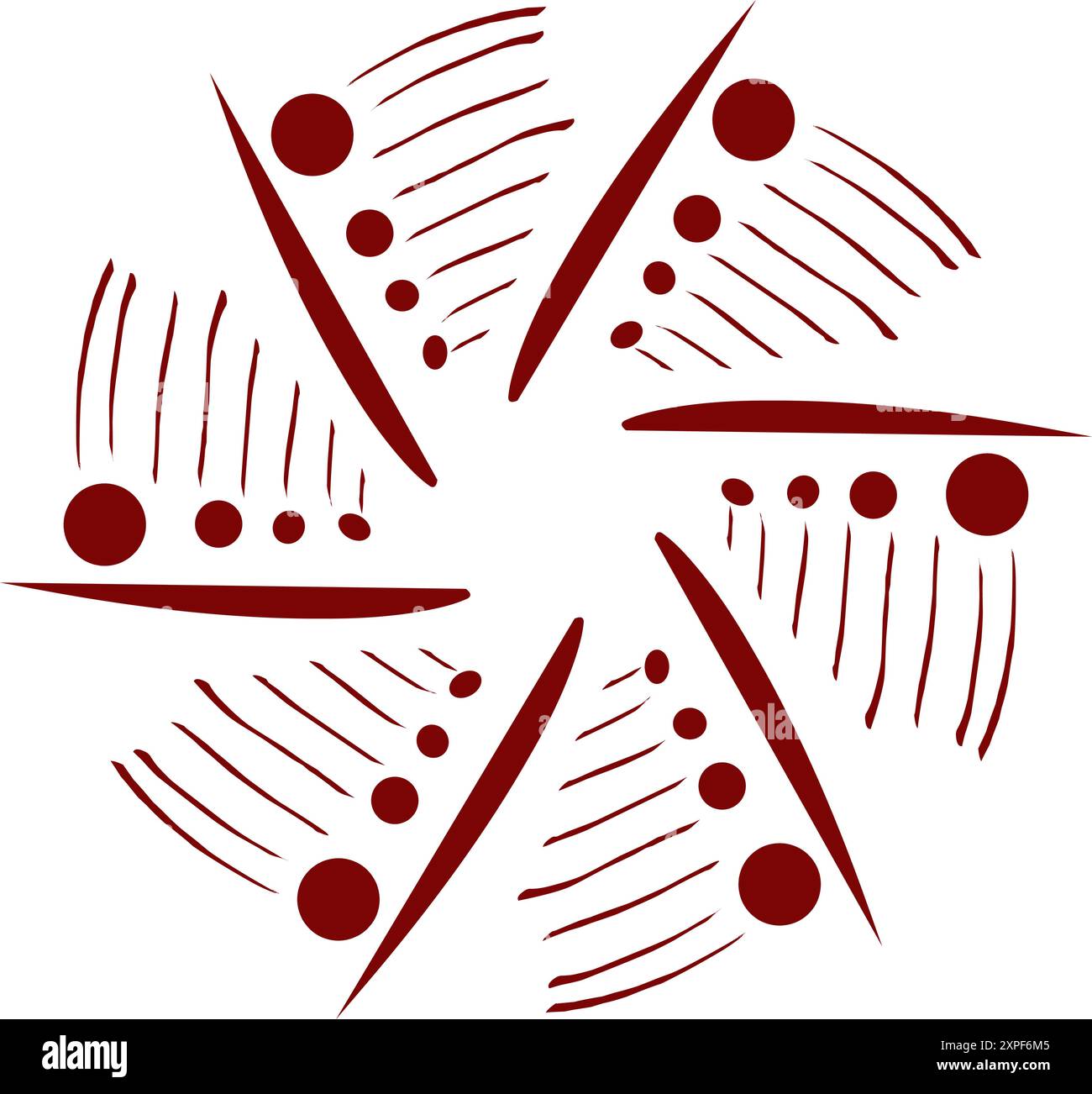 Maroon color tribal design illustration. Perfect for tattoos, stickers ...