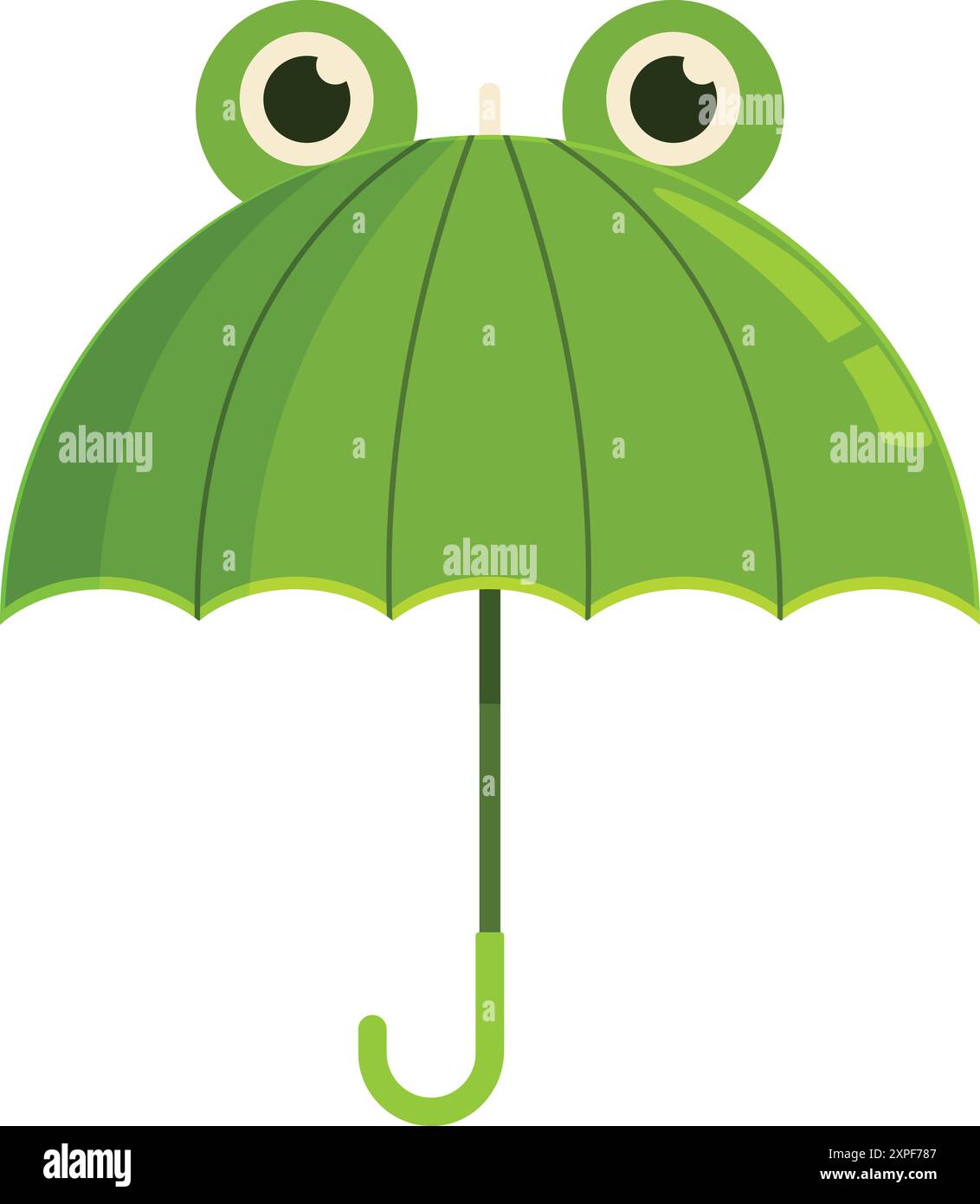 Cheerful green umbrella with frog features hi-res stock photography and ...