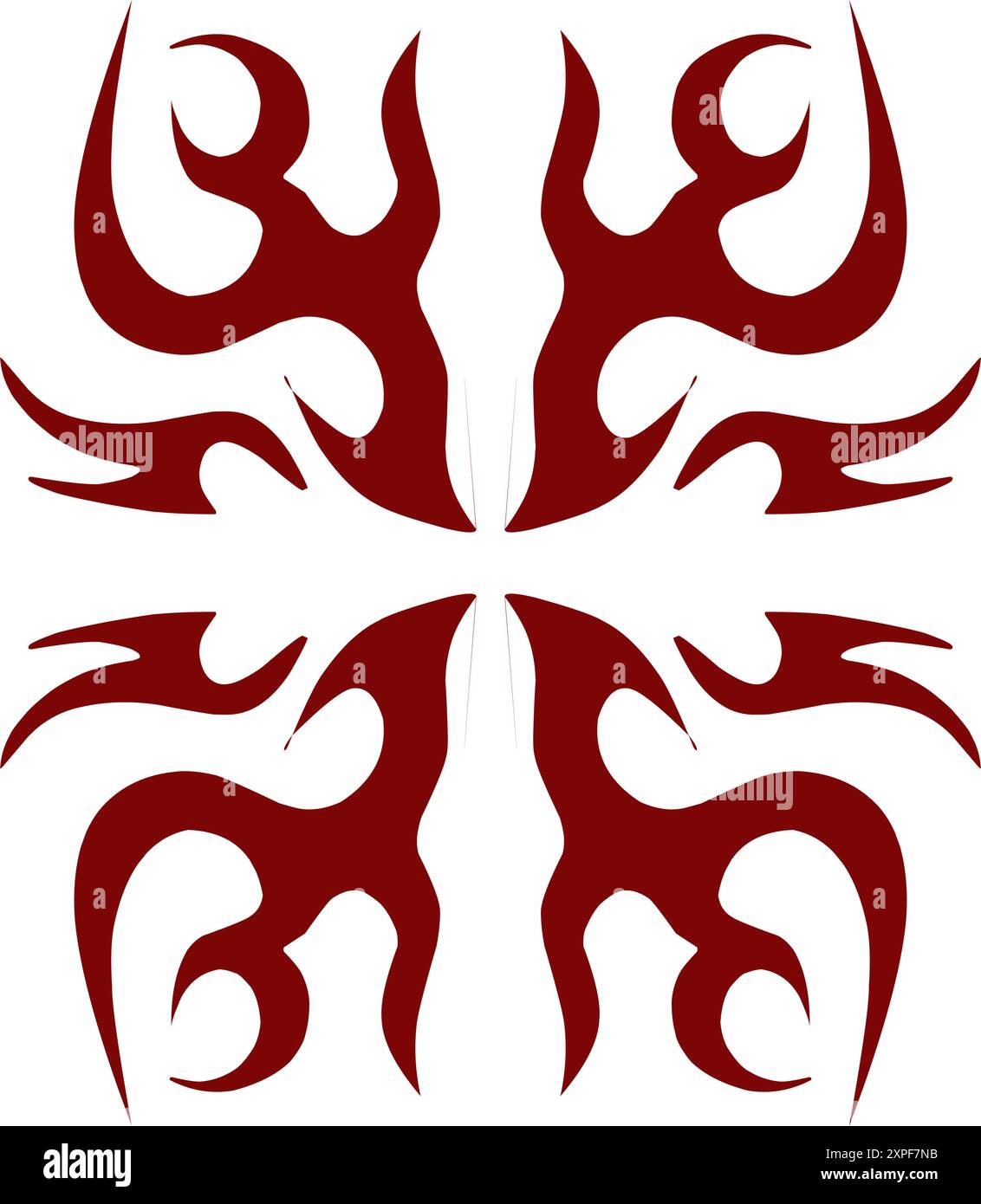 Maroon color tribal design illustration. Perfect for tattoos, stickers ...