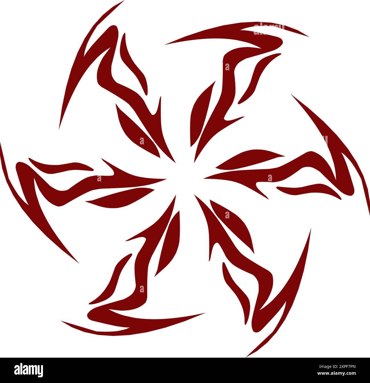 Maroon color tribal design illustration. Perfect for tattoos, stickers ...