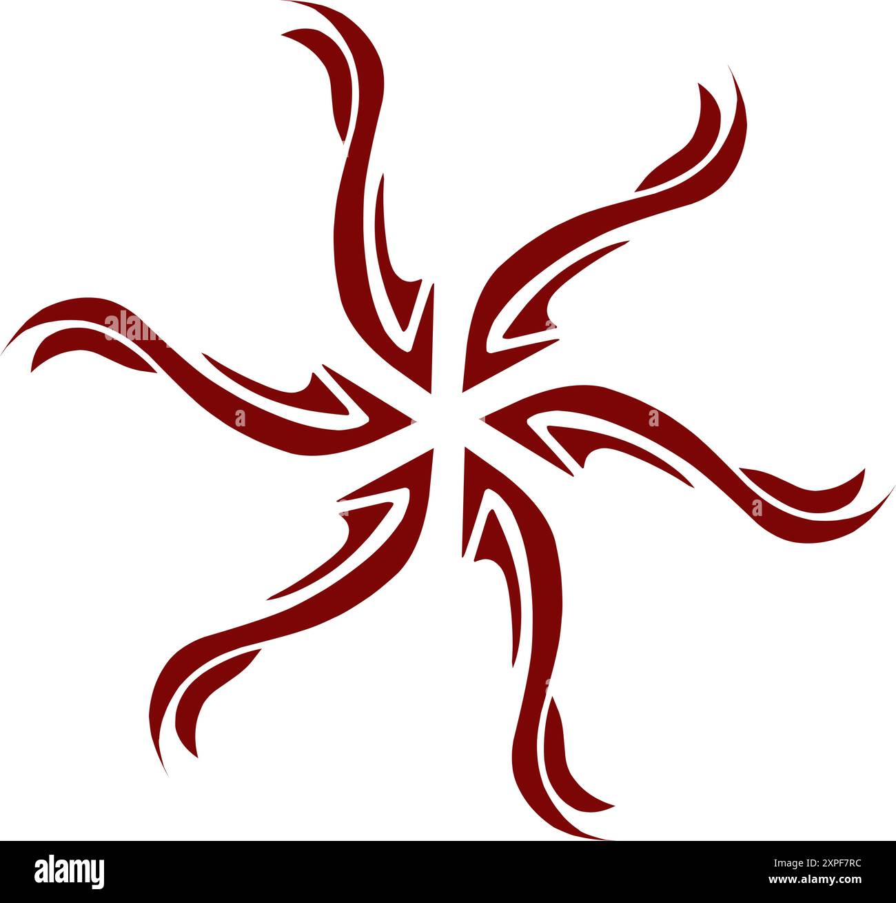 Maroon color tribal design illustration. Perfect for tattoos, stickers ...