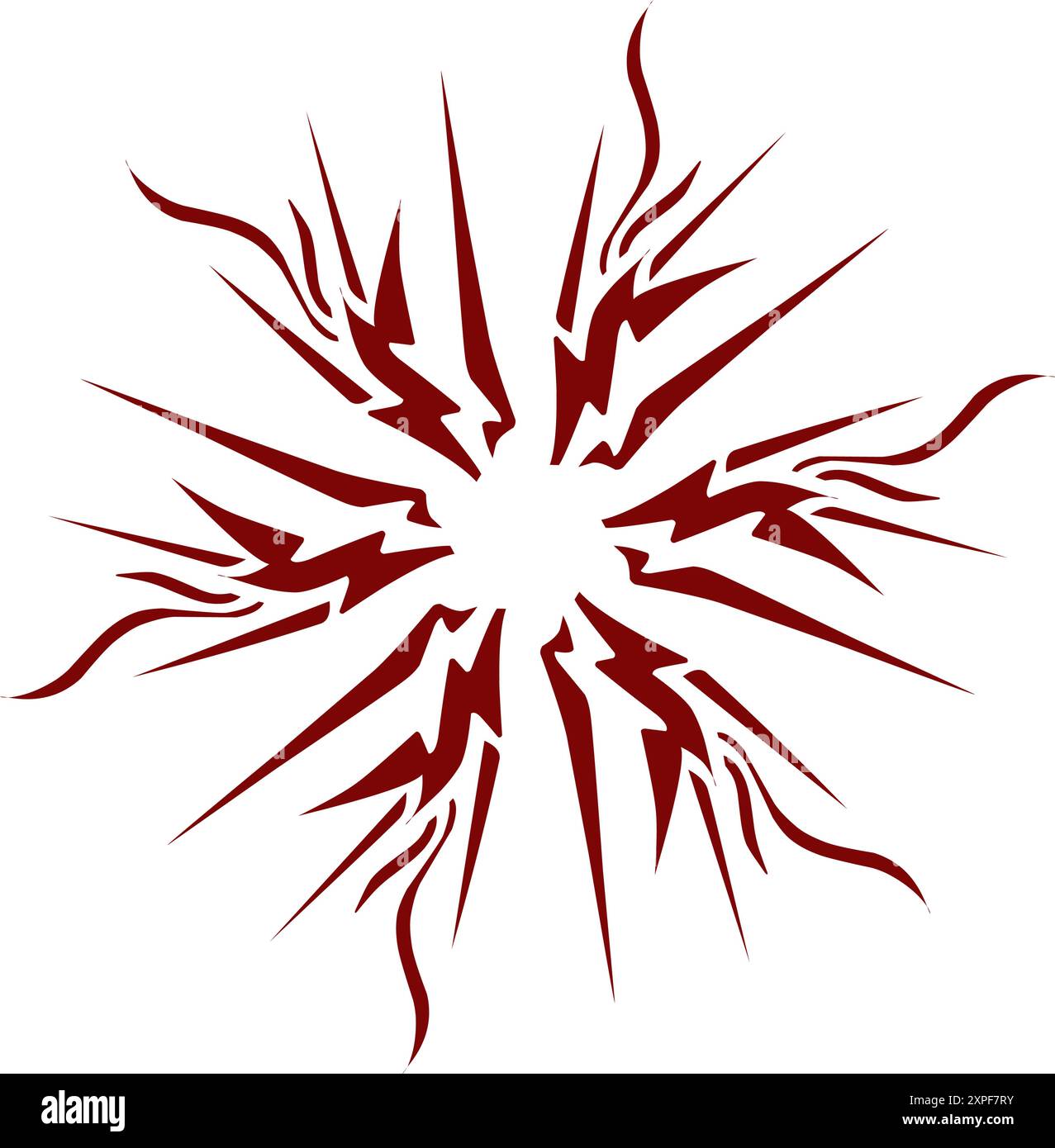 Maroon color tribal design illustration. Perfect for tattoos, stickers ...