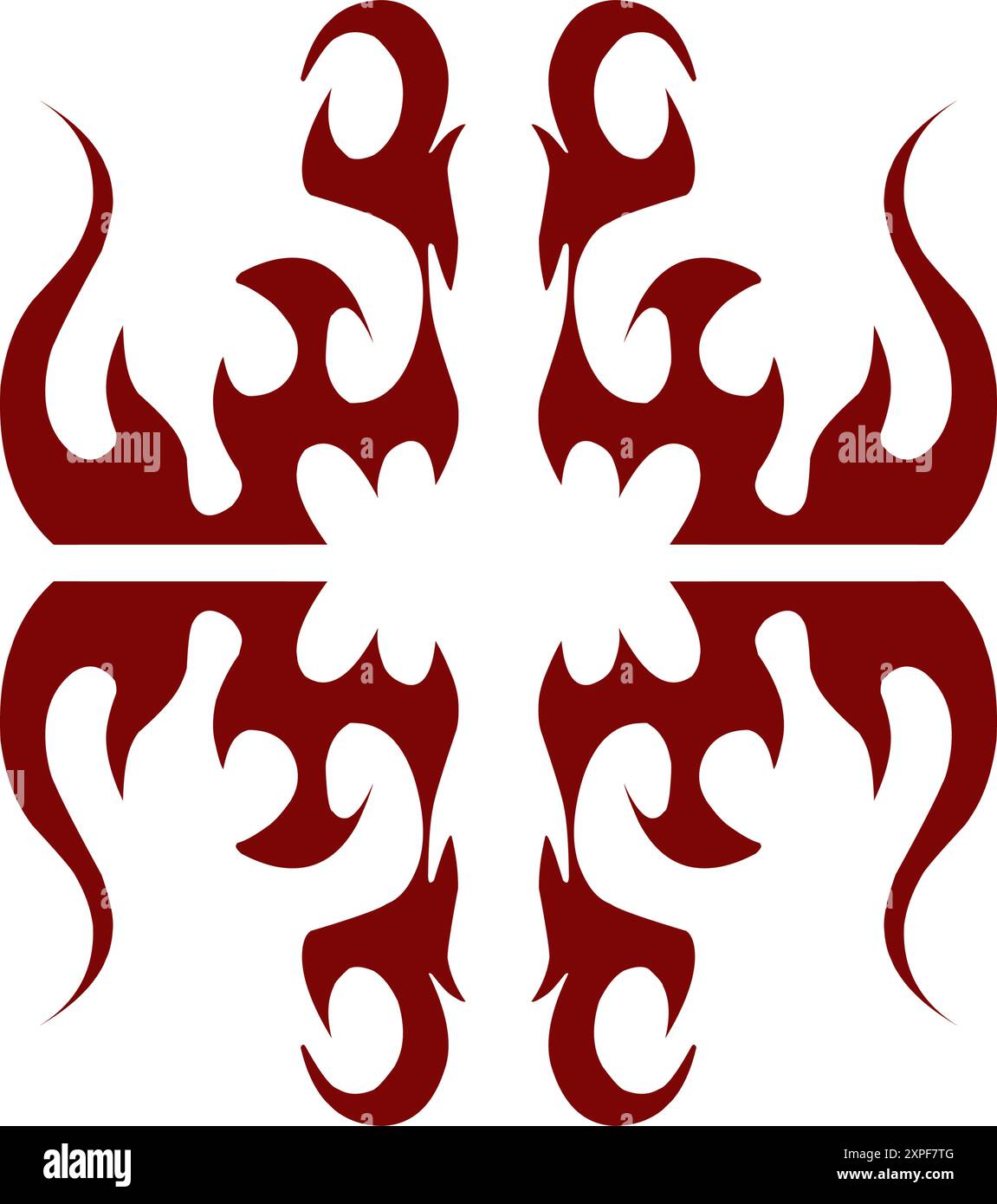 Maroon color tribal design illustration. Perfect for tattoos, stickers ...