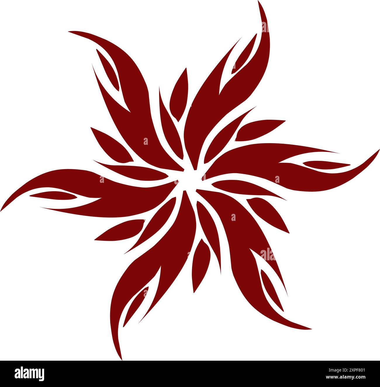 Maroon color tribal design illustration. Perfect for tattoos, stickers ...