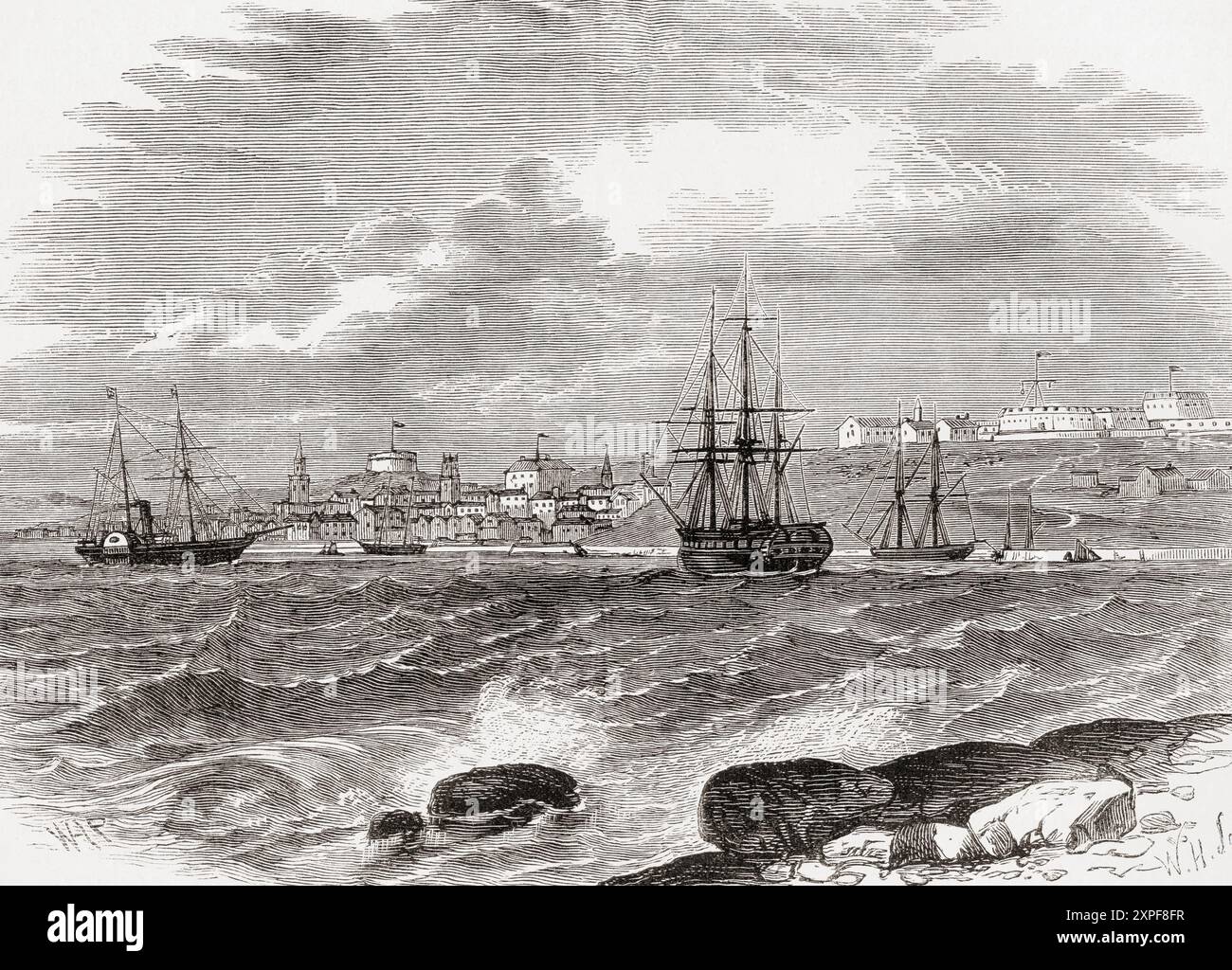 View of Nassau, 1871. During the American Civil War, Nassau, The ...