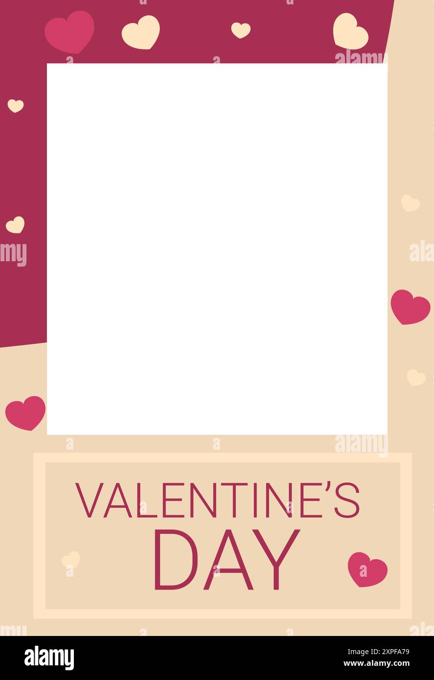 Valentine's day themed photo frame with hearts is perfect for capturing ...
